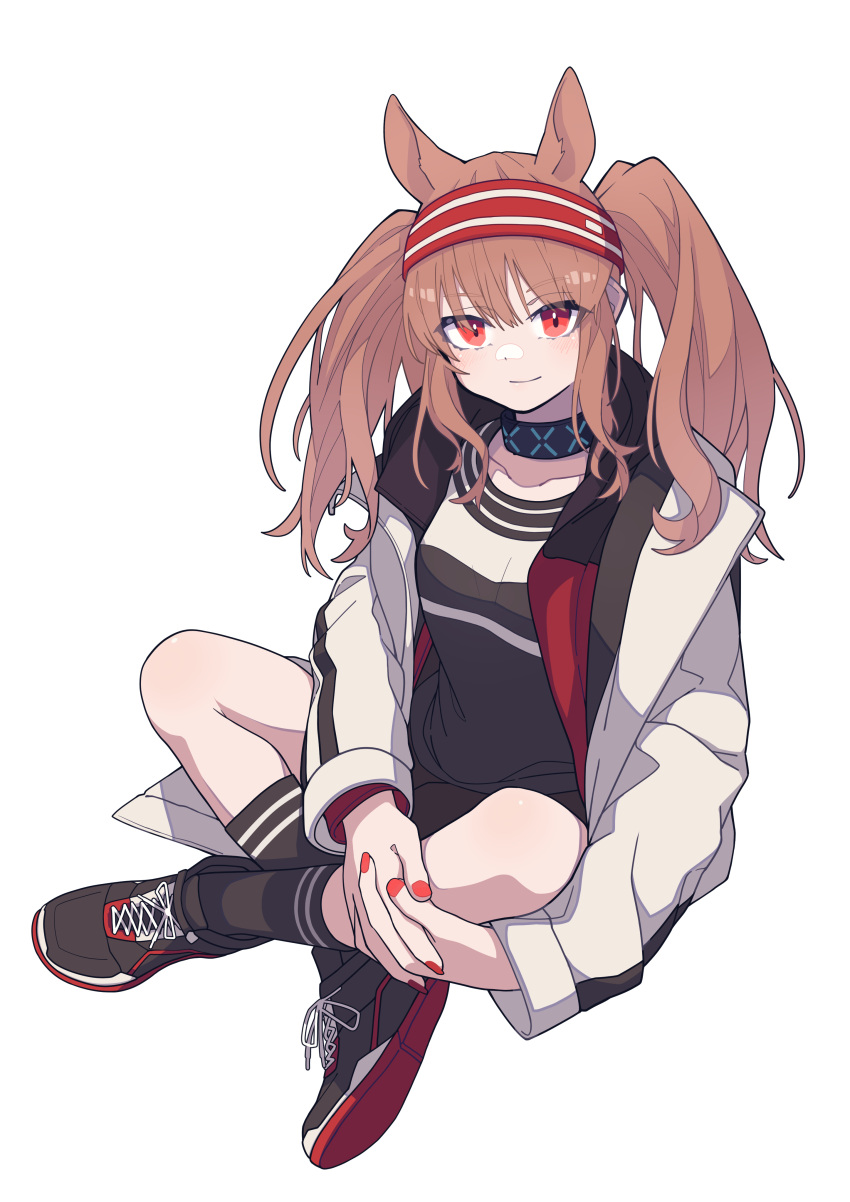 Safebooru - 1girl absurdres angelina (arknights) animal ears arknights black collar black ...