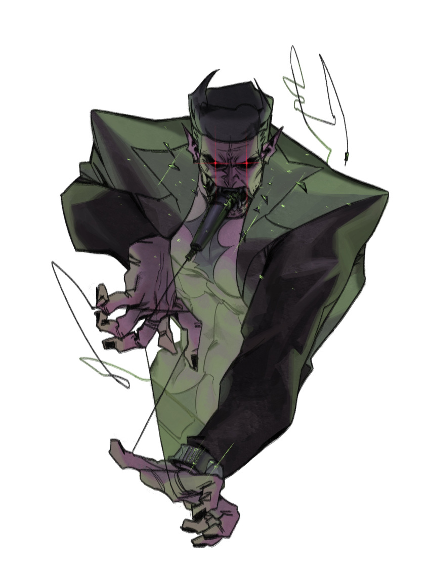 Safebooru - 1boy absurdres biting black sclera colored sclera colored ...