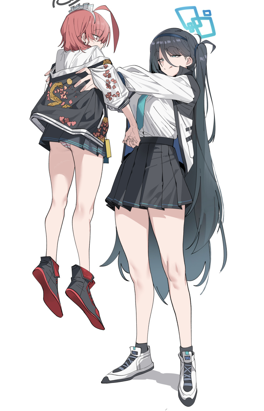 Safebooru - 2girls absurdly long hair absurdres aged up ahoge aris (blue archive) black hair ...