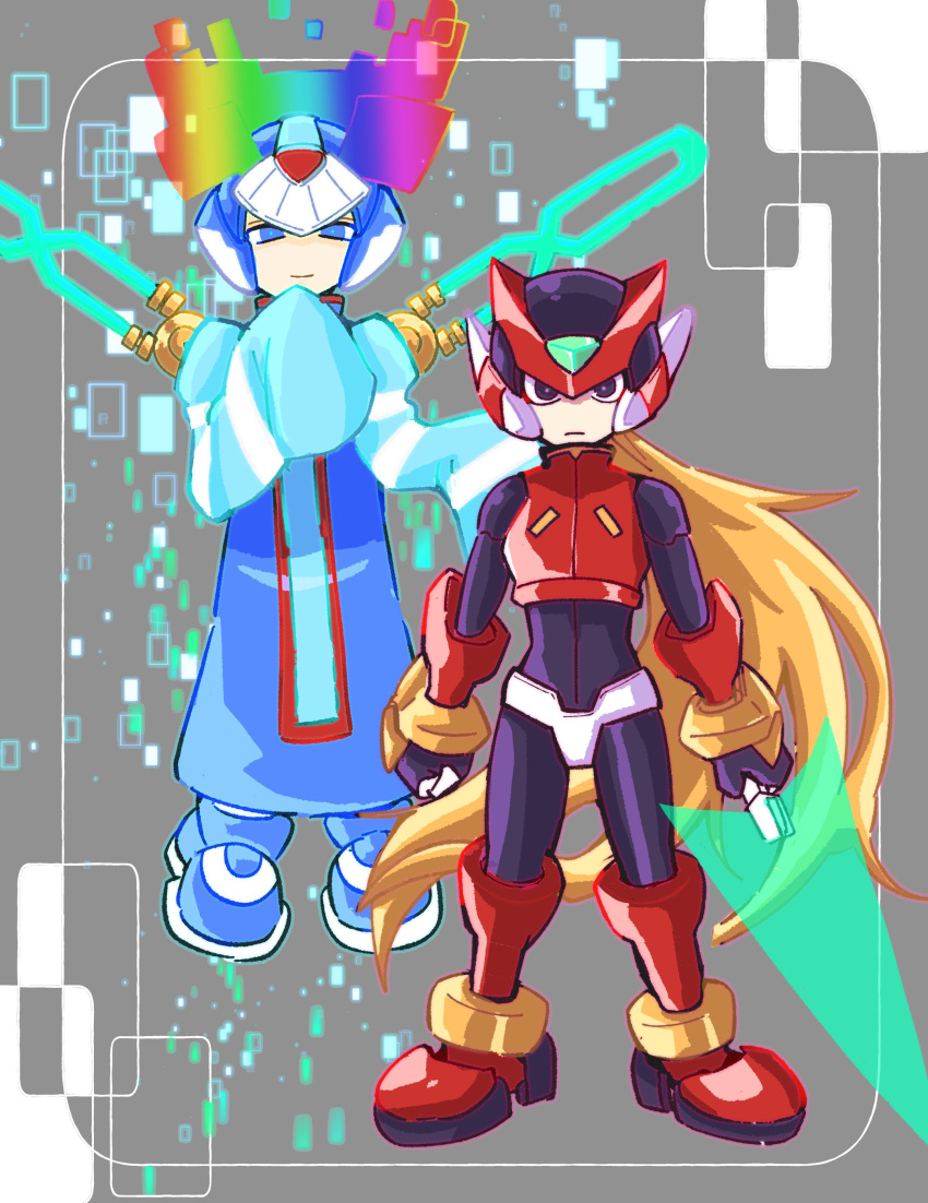 Safebooru - 2boys absurdres armor black eyes blonde hair blue eyes blue ...