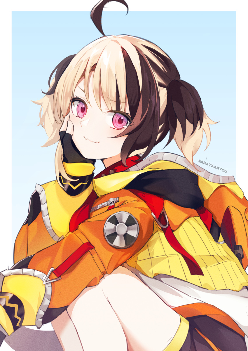 Safebooru - 1girl absurdres ahoge arata ryou black gloves blonde hair ...