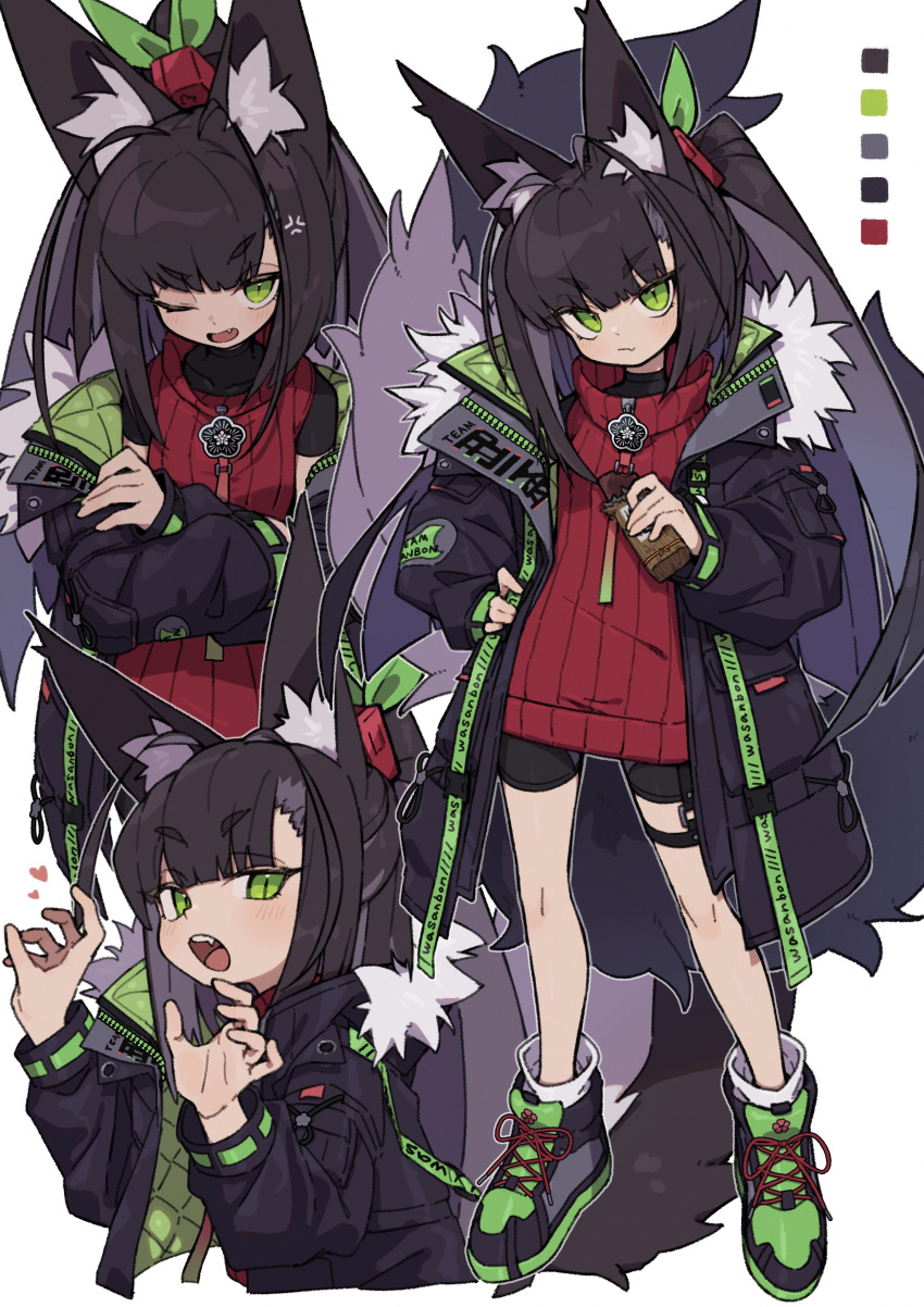 Safebooru - 1girl absurdres anger vein animal ear fluff animal ears antenna hair bare legs belt ...