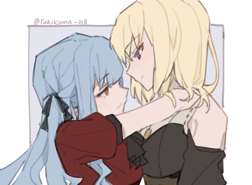 Safebooru - 2girls arms around neck auo123 bang dream! bang dream! it's mygo!!!!! black shirt ...