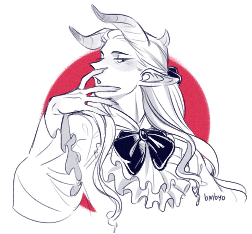 Safebooru - 1boy artist name ascot bombyoon fingernails frilled sleeves ...