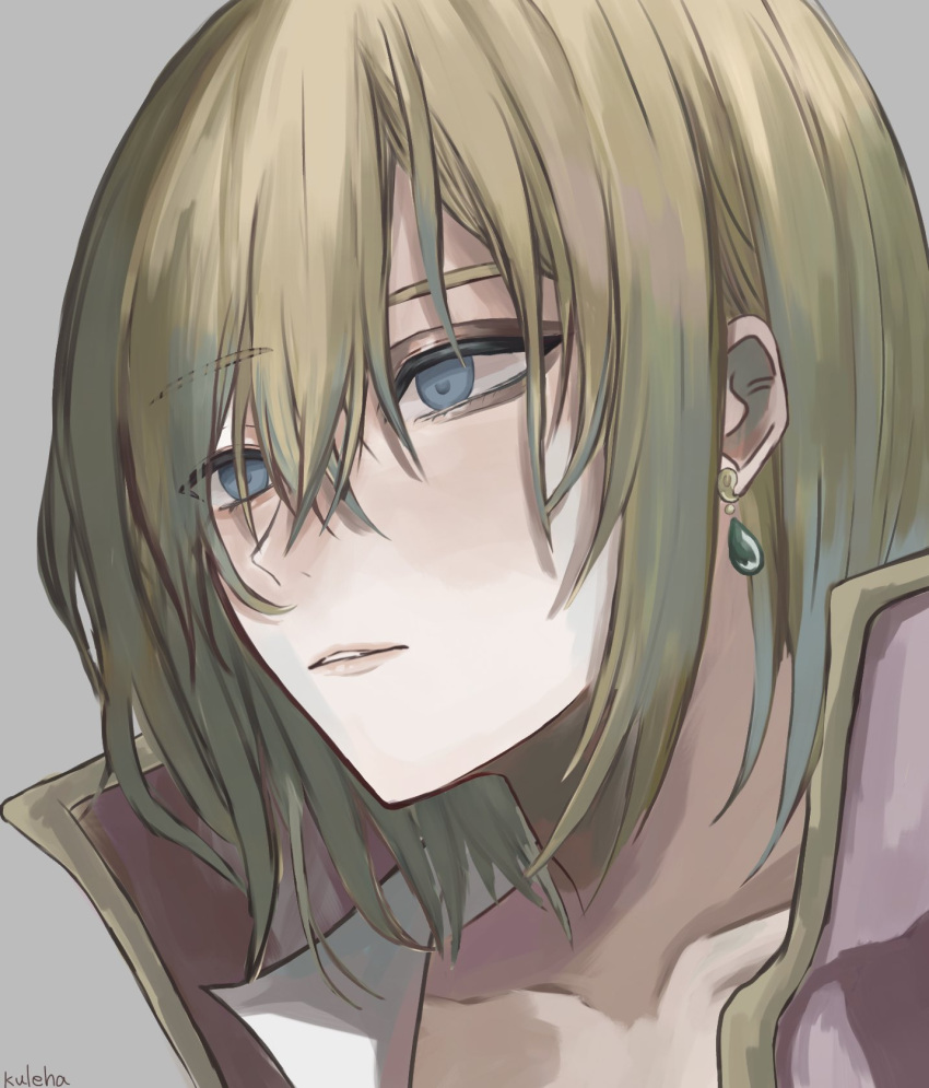 Safebooru - 1boy artist name blonde hair blue eyes collarbone ear ...