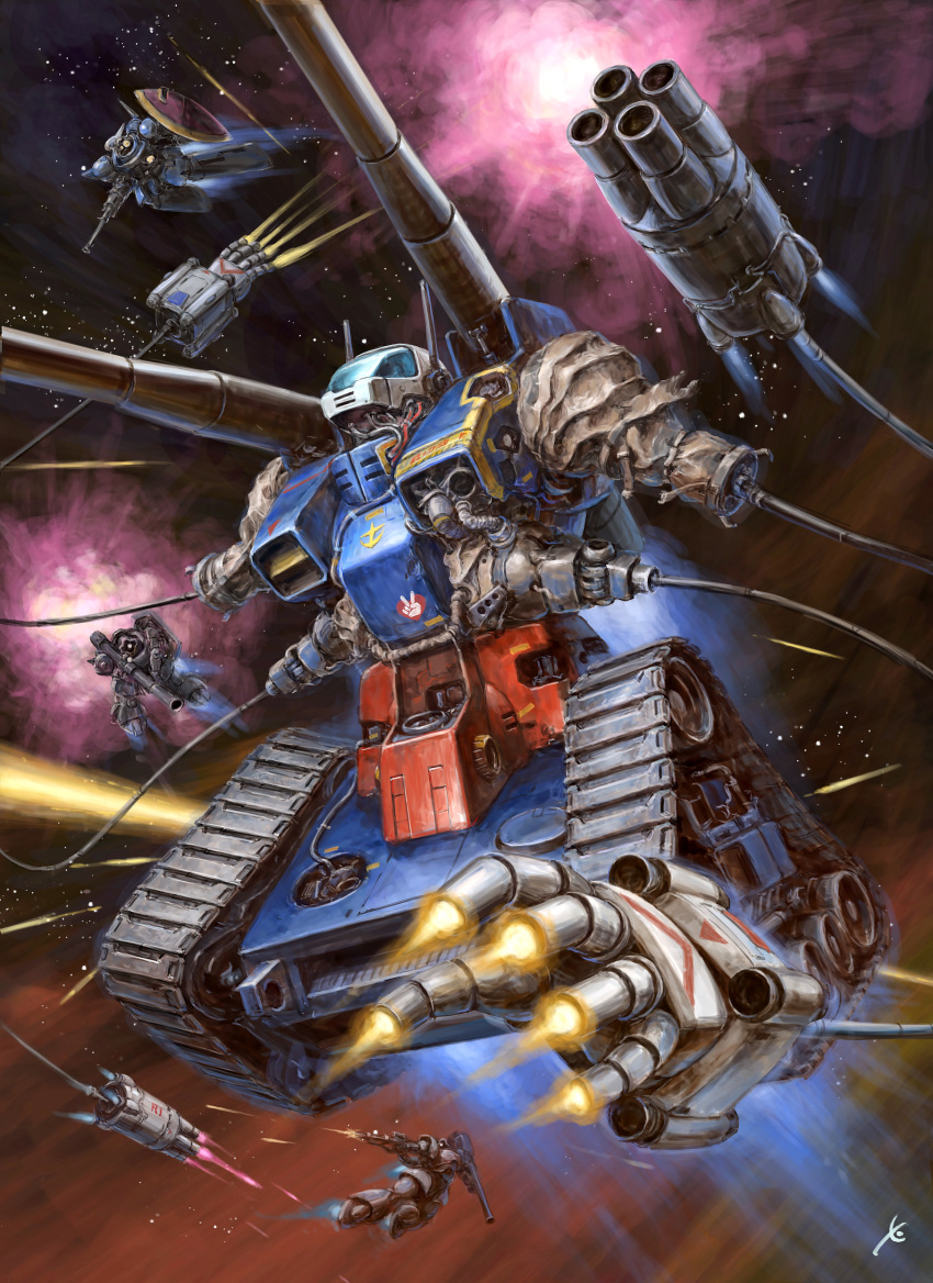 Safebooru - absurdres alternate universe assault visor bazooka (gundam ...