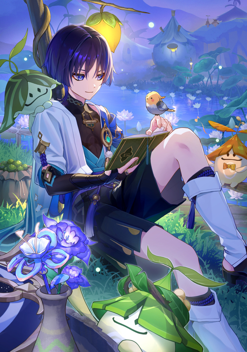 Safebooru - 1boy :] aranara (genshin impact) bibi (obb spl) bird bird ...