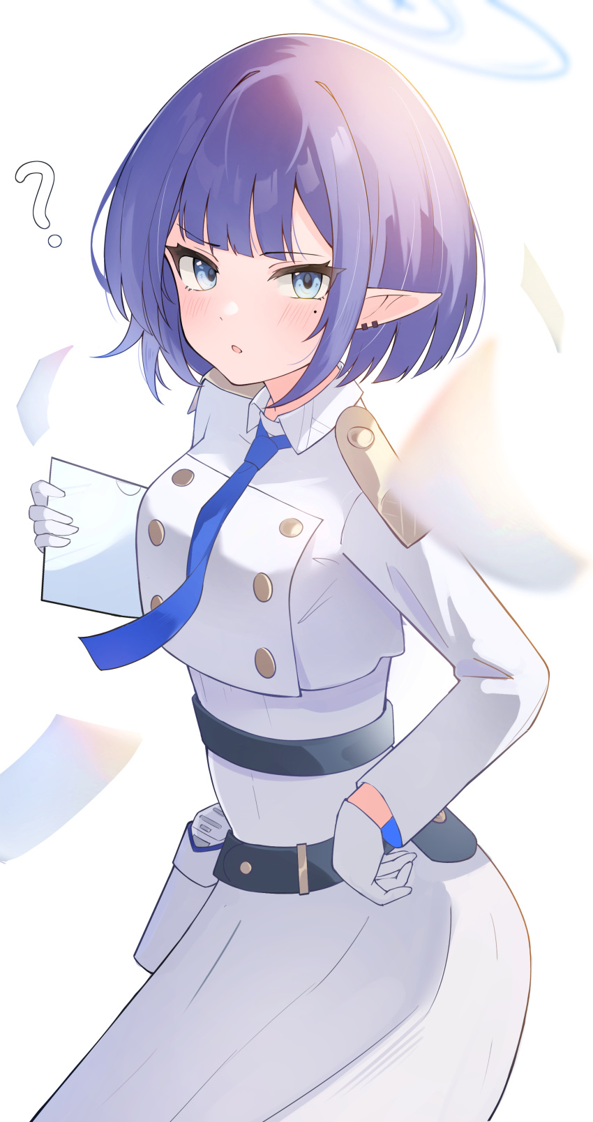 Safebooru - 1girl ? absurdres aoi (blue archive) belt black belt blue archive blue eyes blue ...