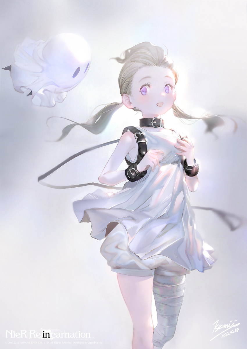 Safebooru - 1girl absurdres bandaged leg bandages blush dress fio (nier ...