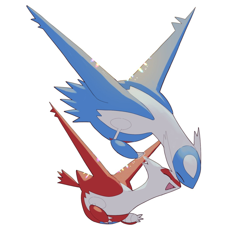 Safebooru - blue wings closed eyes commentary flying highres latias ...
