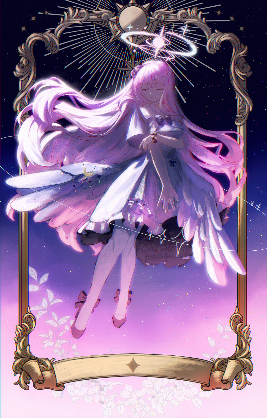 Safebooru - 1girl absurdres angel wings black footwear black scrunchie blue archive breasts ...