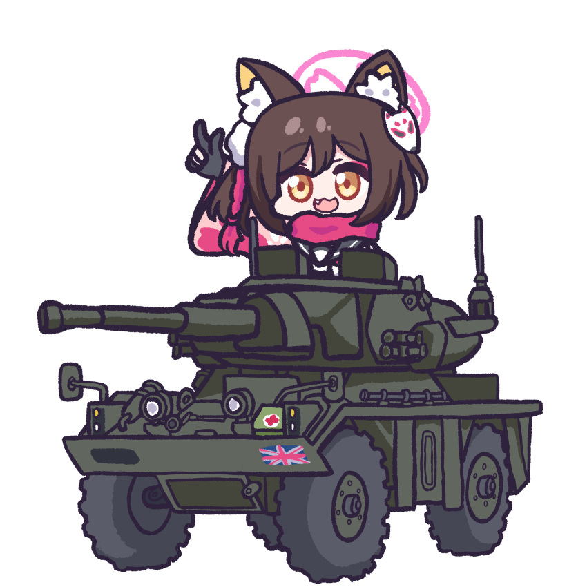Safebooru - 1girl absurdres animal ears armored car blue archive brown ...