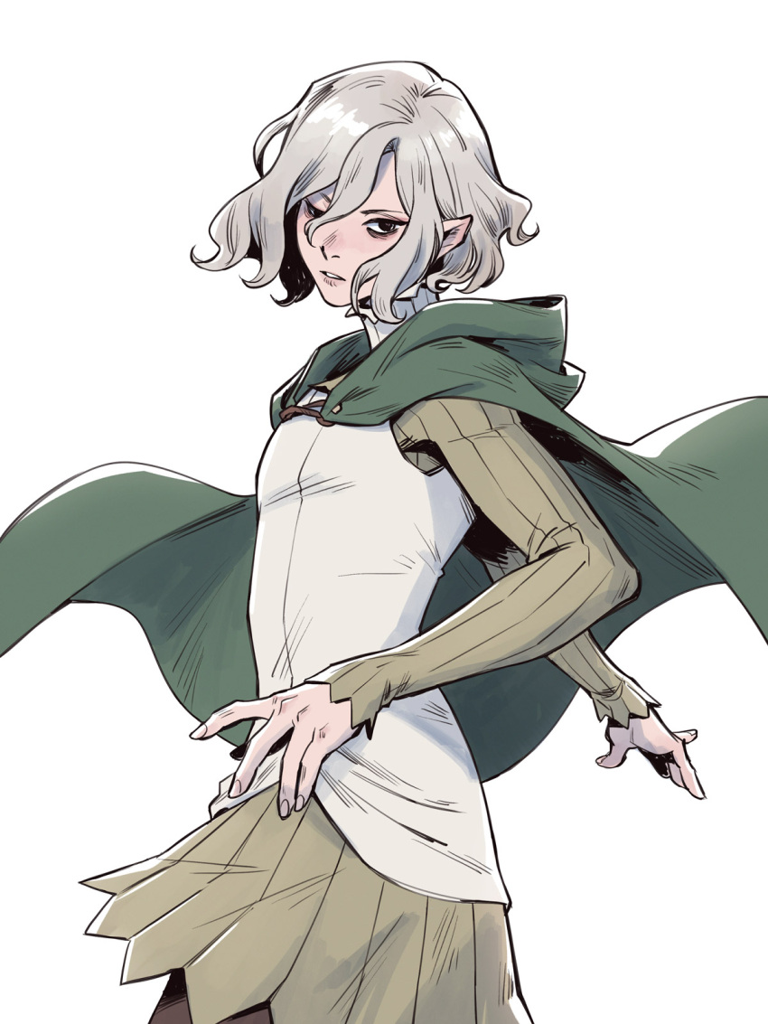 Safebooru - 1boy bags under eyes black eyes cloak dungeon meshi elf ...