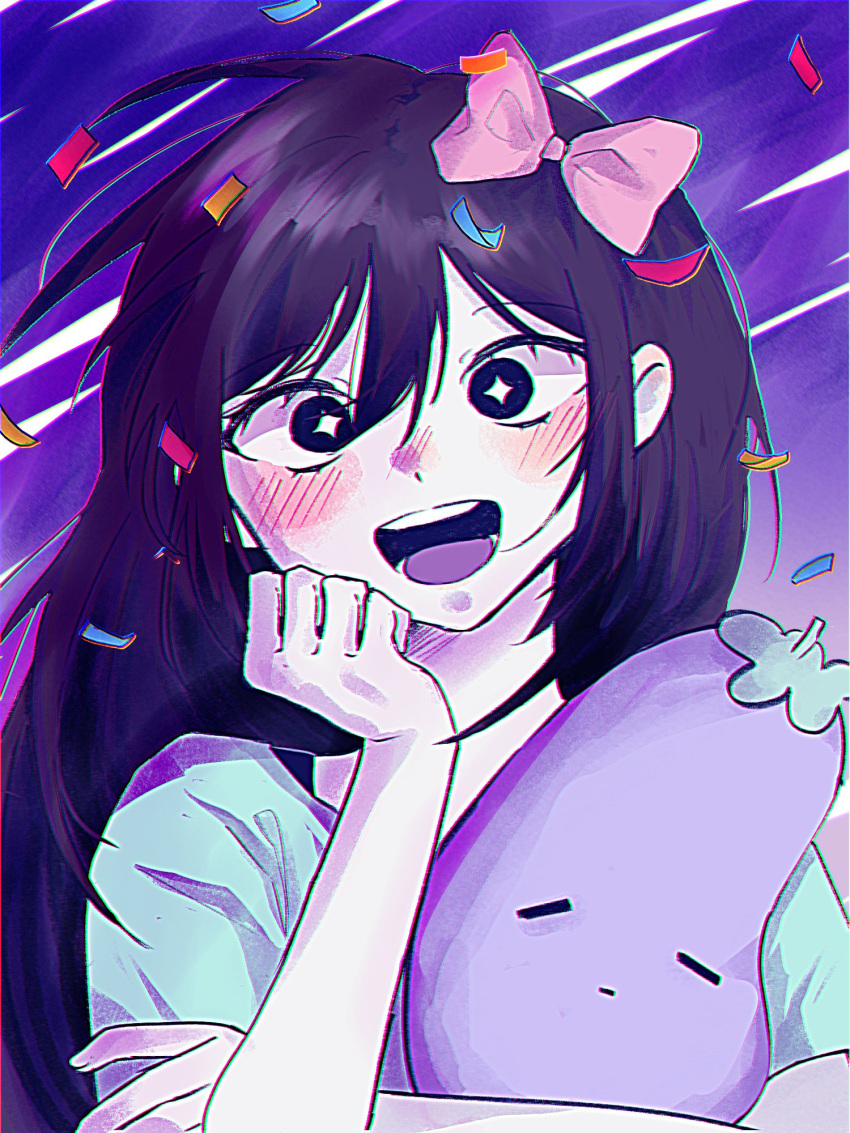 Safebooru - + + 1girl aubrey (headspace) (omori) aubrey (omori) blue ...