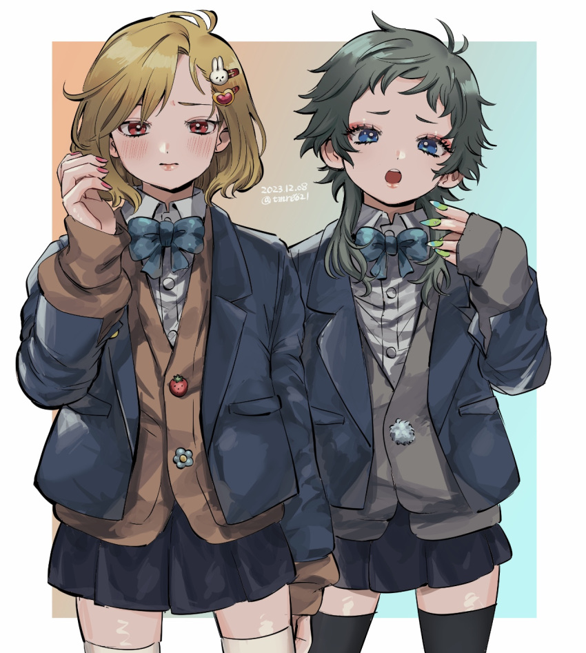 Safebooru - 2others alternate costume androgynous antenna hair blonde hair blue eyes gnosia ...