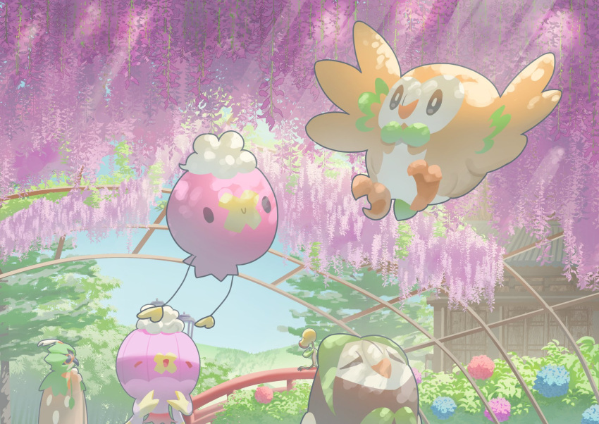 Safebooru - bellsprout black eyes blue flower closed mouth commentary ...