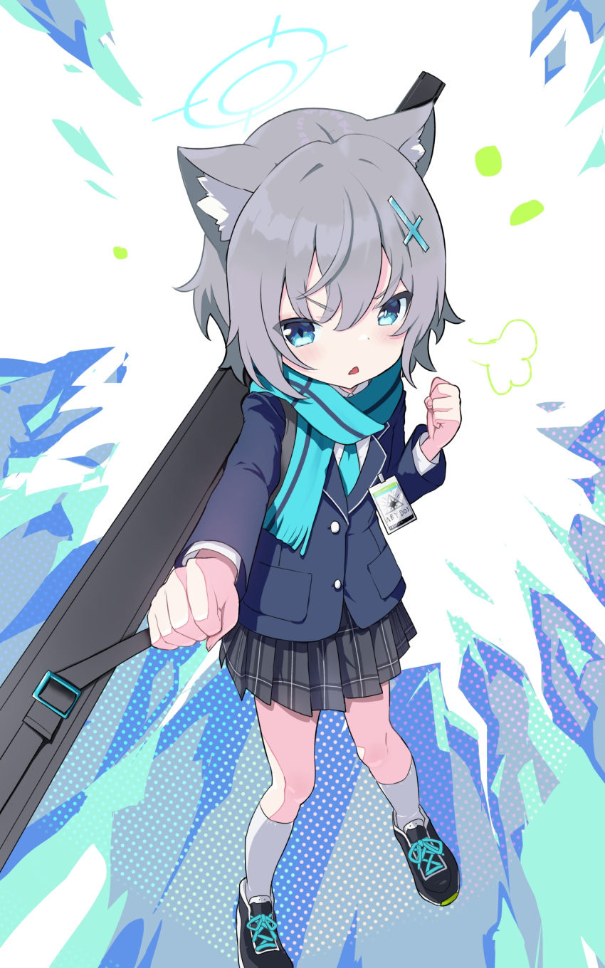 Safebooru - 1girl animal ear fluff animal ears black footwear black jacket black skirt blazer ...