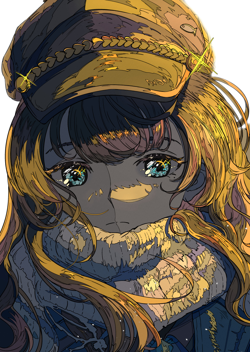 Safebooru 1girl Absurdres Blue Coat Blue Eyes Brown Hair Cabbie Hat 1603