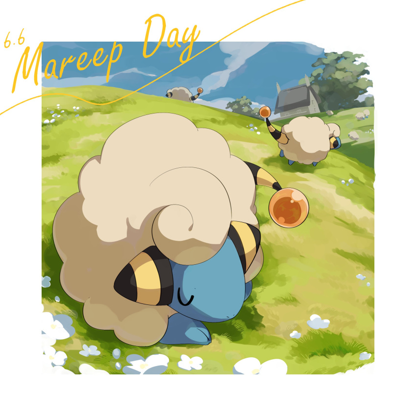 Safebooru - absurdres blue fur blue sky border character name closed ...