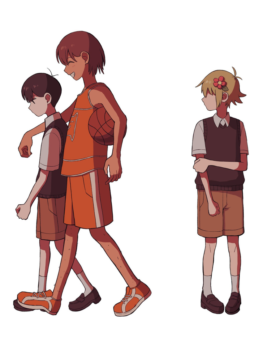 Safebooru - 3boys ball basil (faraway) (omori) basil (omori) basketball ...