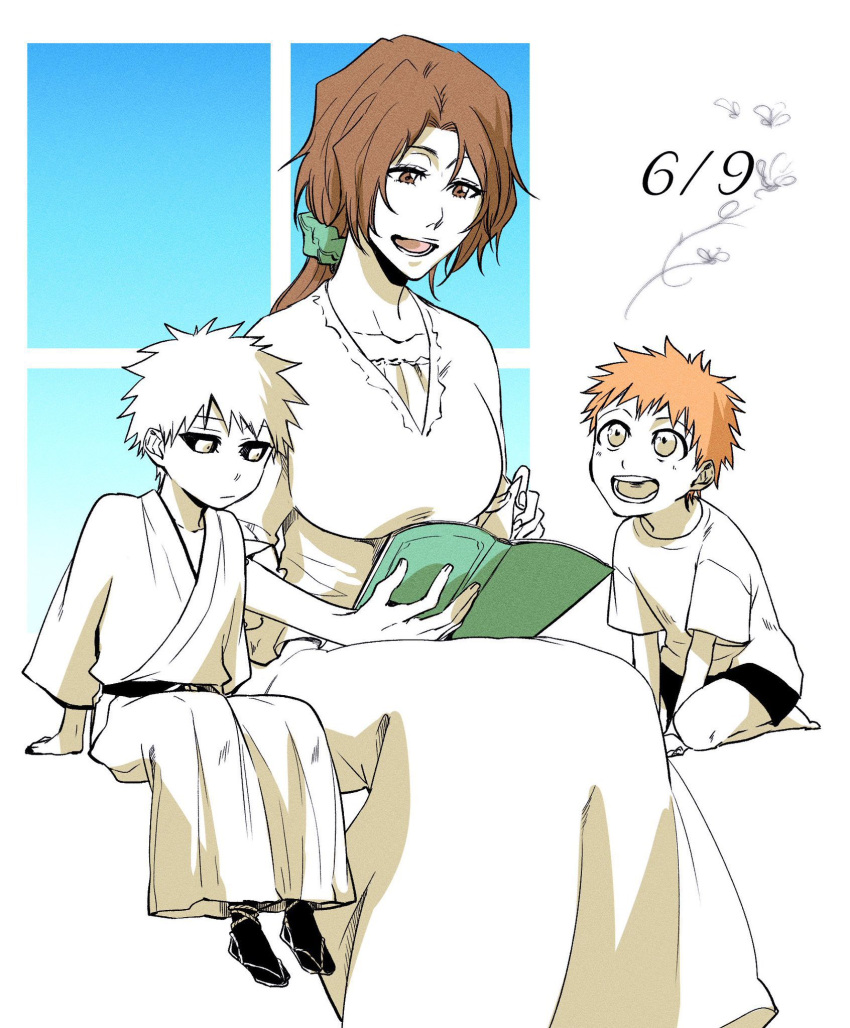 Safebooru - :d aged down black sclera black shorts black socks bleach ...