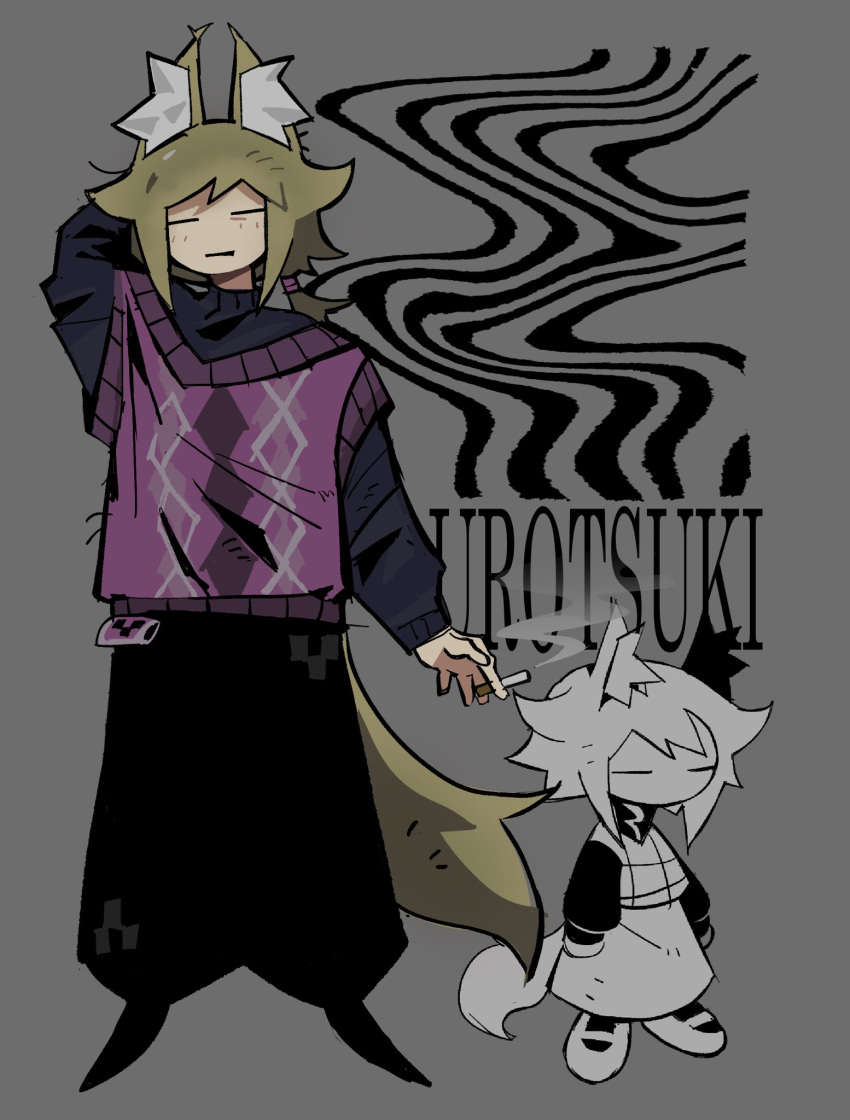 Safebooru - 1girl adapted costume alternate hairstyle animal ears argyle clothes argyle sweater ...