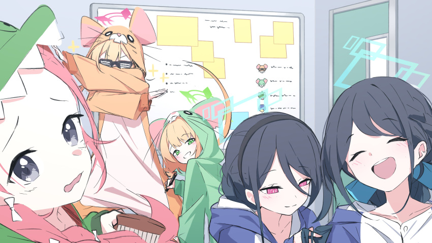 Safebooru - (blue archive) 5girls absurdly long hair absurdres animal ...