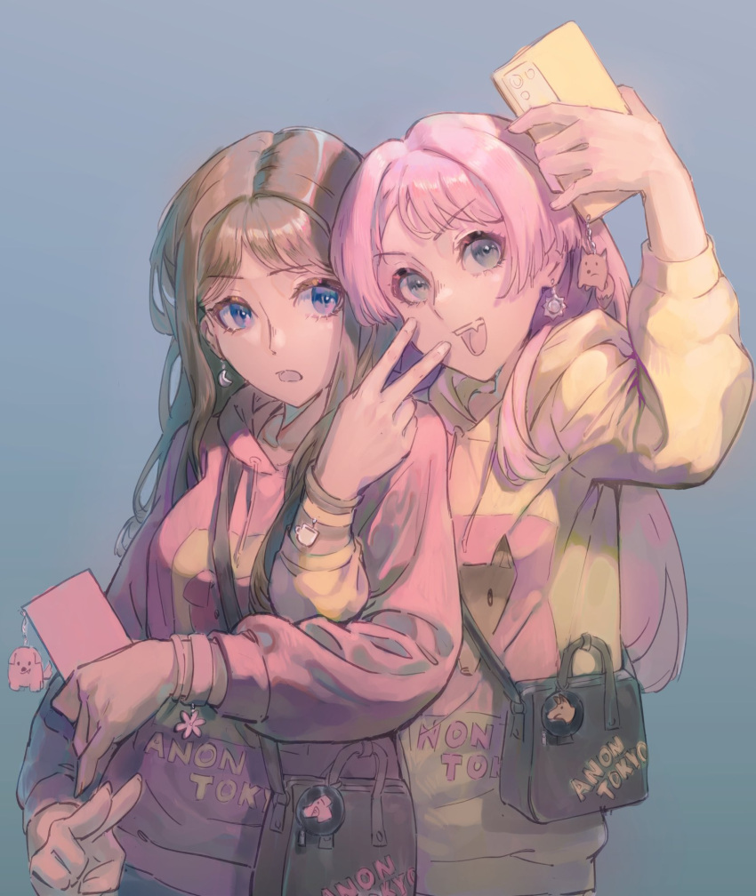 Safebooru - 2girls bag bang dream! bang dream! it's mygo!!!!! black bag blue eyes bracelet brown ...