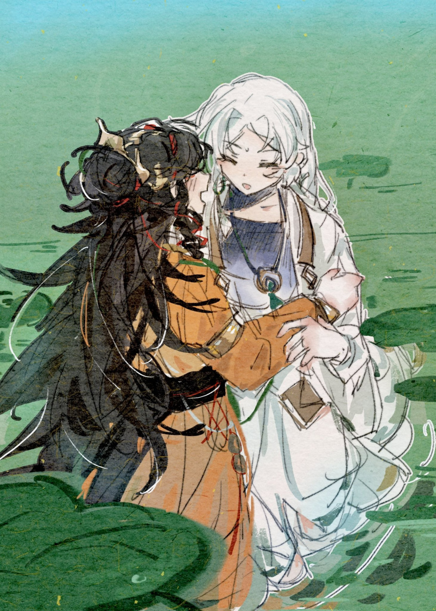 Safebooru - 2girls black hair chinese clothes commentary day du ruo ...