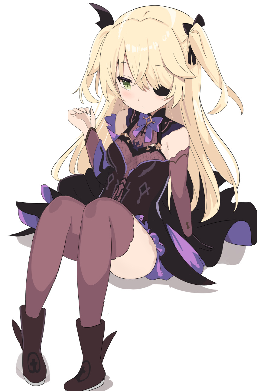 Safebooru - 1girl absurdres black bow black gloves blonde hair boots bow bowtie breasts brown ...