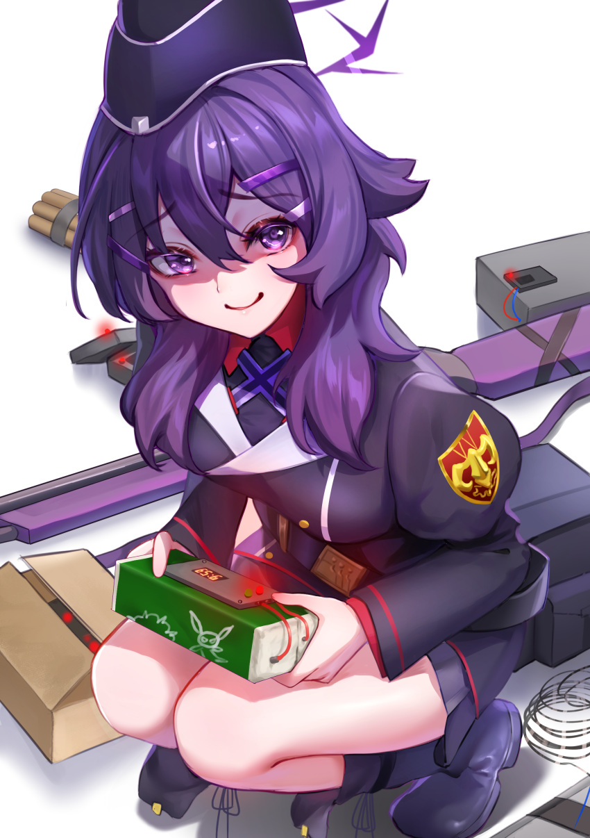 Safebooru - 1girl absurdres blue archive box c4 closed mouth commentary dynamite explosive full ...