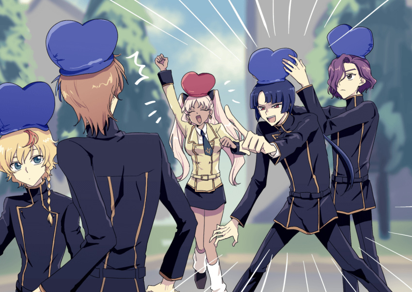 Safebooru - 2girls 3boys ashford academy school uniform blonde hair ...