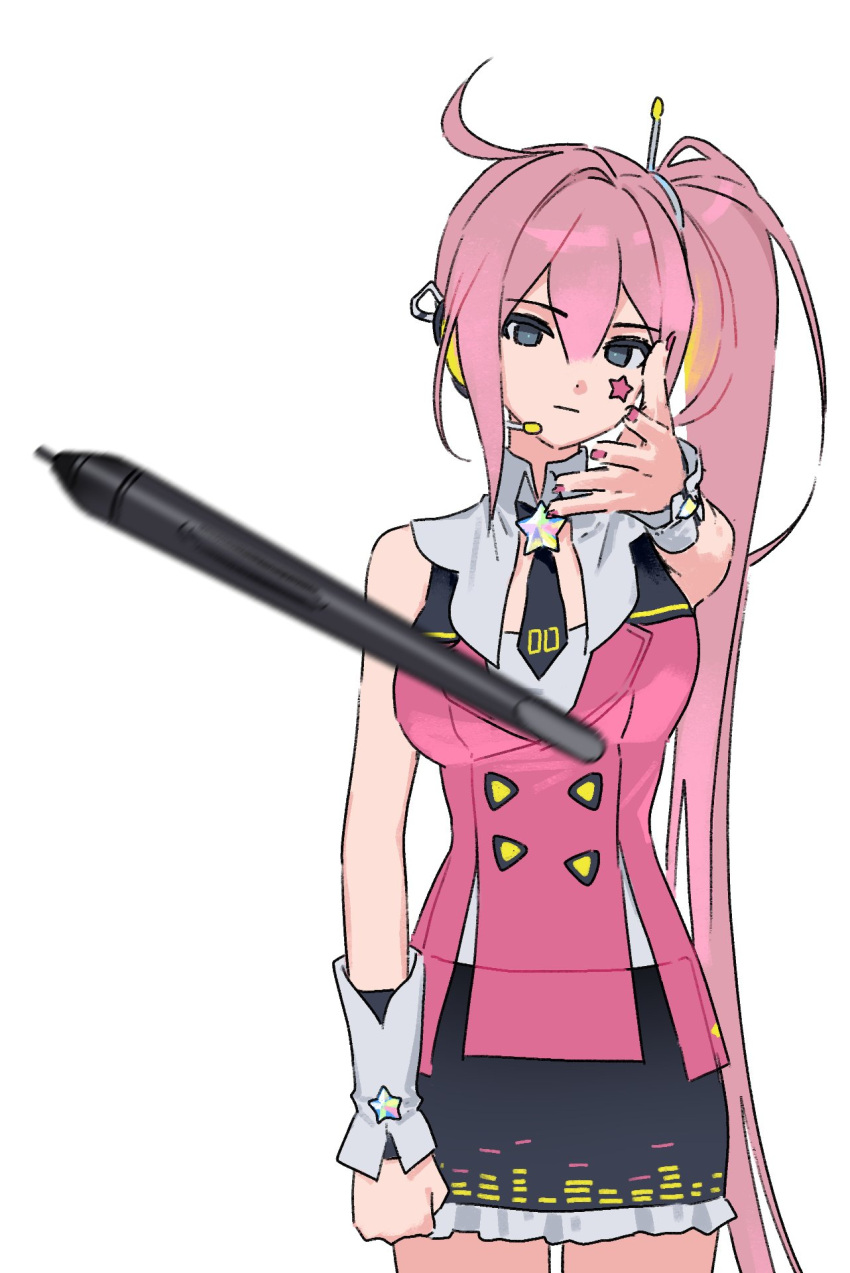 Safebooru - 1girl black skirt breasts detached sleeves eminem throwing ...