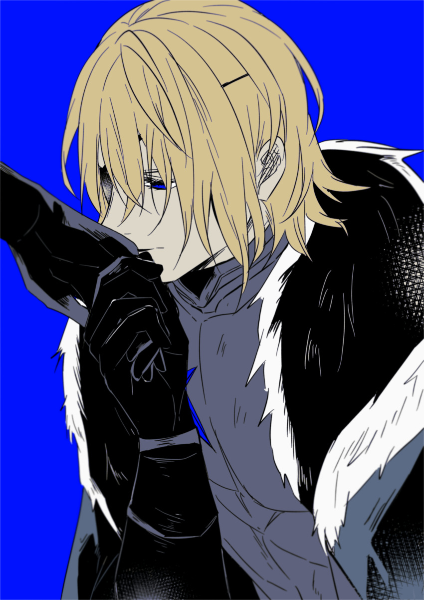 Safebooru - 1boy absurdres armor armored gloves black armor black fur ...