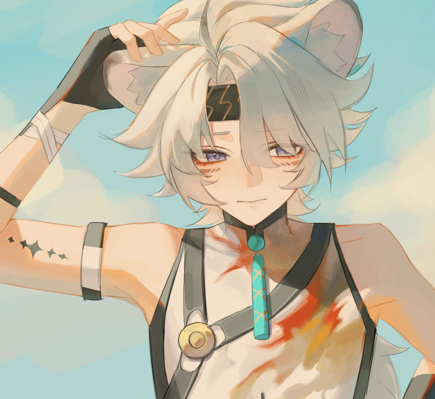 Safebooru - 1boy animal ear fluff animal ears black gloves black ...