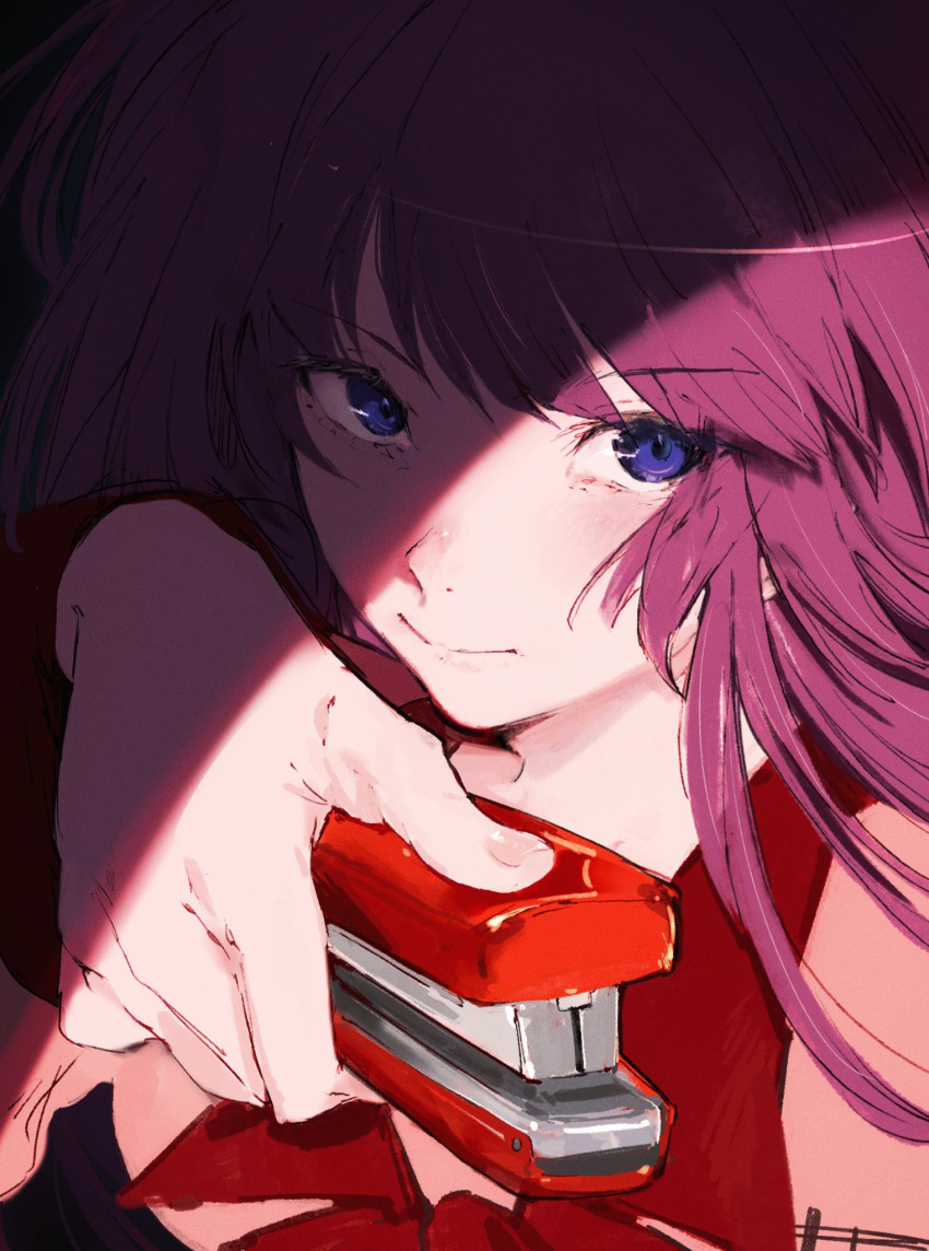 Safebooru - 1girl bakemonogatari blue eyes blush close-up closed mouth ...