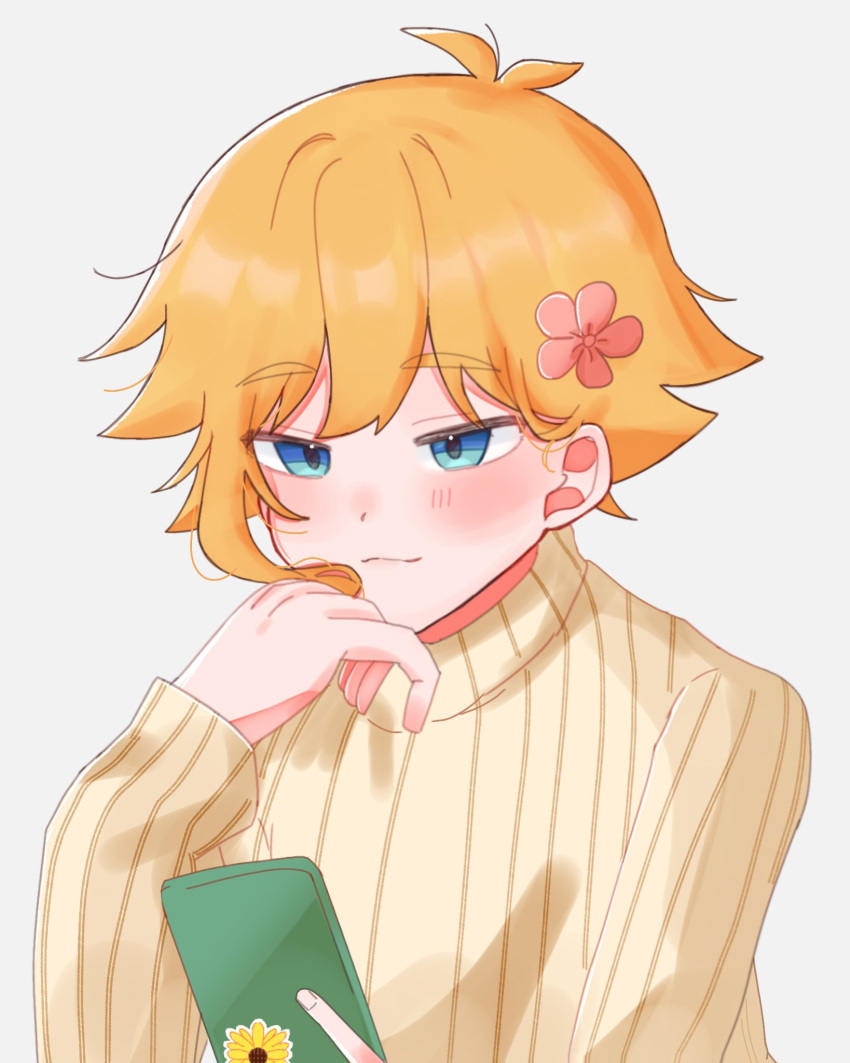 Safebooru - 1boy alternate costume basil (faraway) (omori) basil (omori) blonde hair blue eyes ...