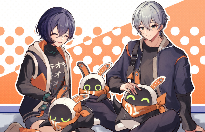 Safebooru - 1boy 1girl :d ^ ^ absurdres bangboo (zenless zone zero) belle (zenless zone zero ...