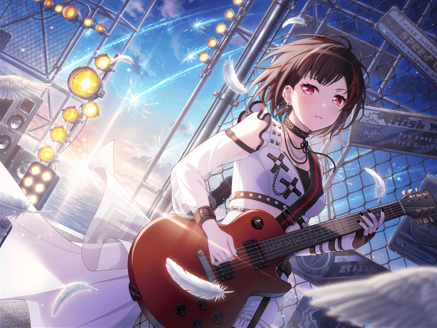 Safebooru - bang dream! black hair dress mitake ran red eyes short hair smile | 5068194