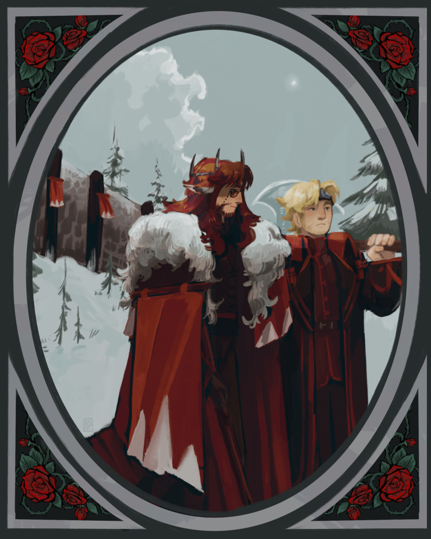 Safebooru - 2boys 3rd life smp absurdres animal ears applestruda axe ...