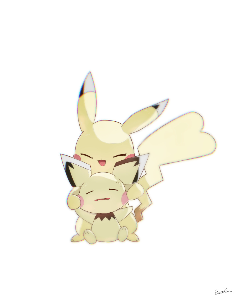 Safebooru - cheek pinching closed eyes emofuru (vktd5442) heart heart ...