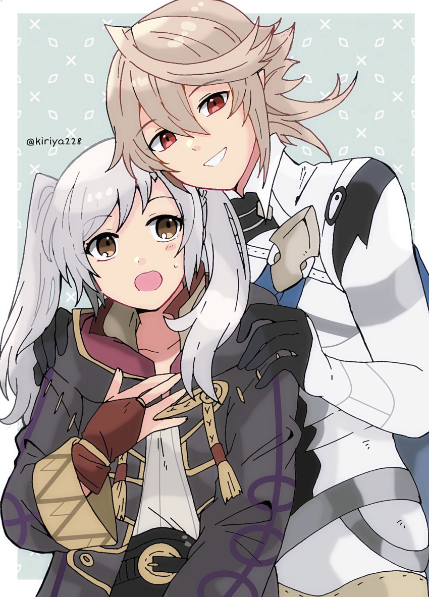Safebooru - 1boy 1girl brown eyes corrin (fire emblem) corrin (male) (fire emblem) couple fire ...