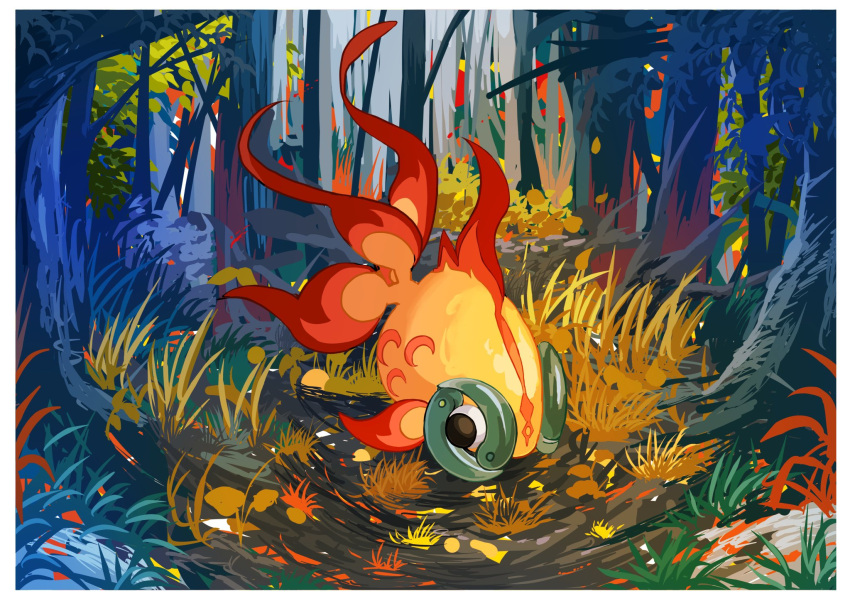 Safebooru - chi-yu (pokemon) colored skin fish forest full body ...