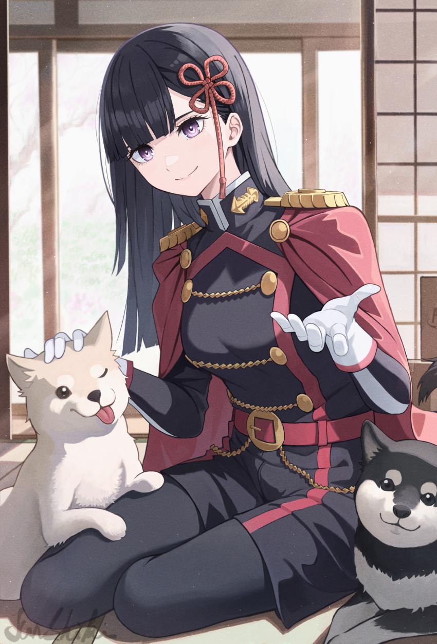 Safebooru - 1girl anti-demon corps uniform black hair black jacket ...