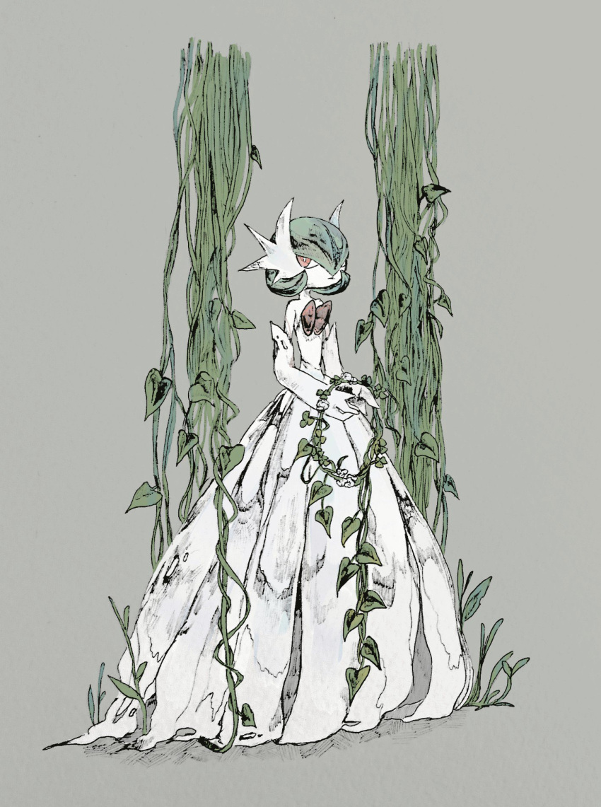 Safebooru - bob cut colored skin dress elbow gloves gardevoir gloves ...