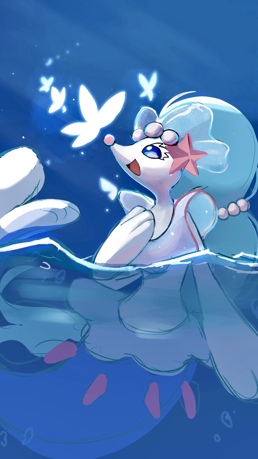 Safebooru - :d absurdres air bubble aqua hair beads blue eyes bright ...