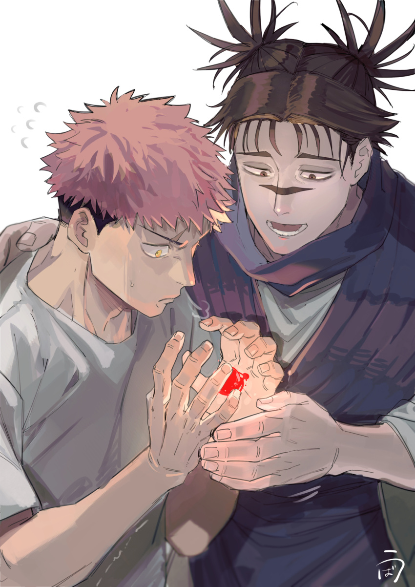 Safebooru - 2boys black hair brown eyes choso (jujutsu kaisen) closed ...