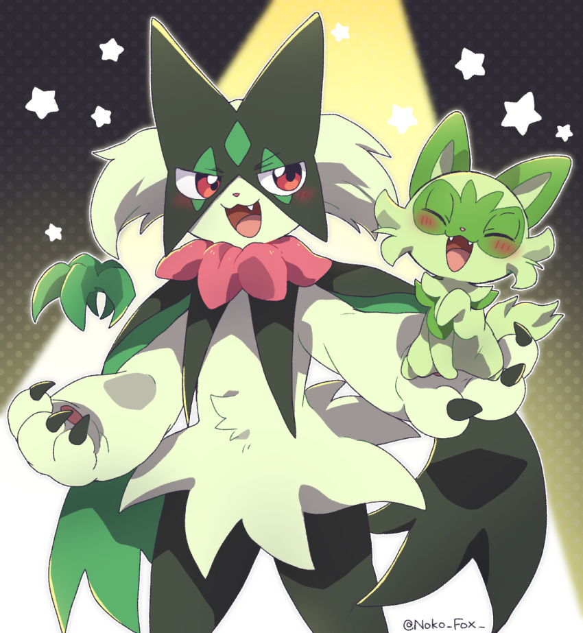 Safebooru - artist name black fur blush cape claws closed eyes fang ...