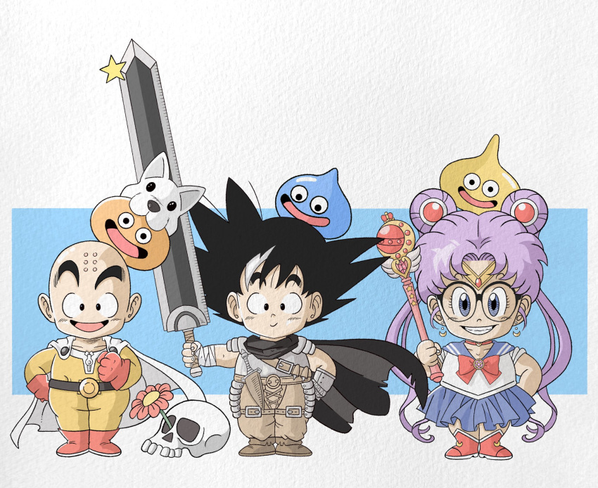 Safebooru - 1girl 2boys armor bald bandages belt berserk bishoujo ...