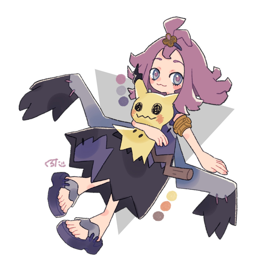 Safebooru - 1girl :3 acerola (pokemon) ahoge armlet closed mouth dress ...